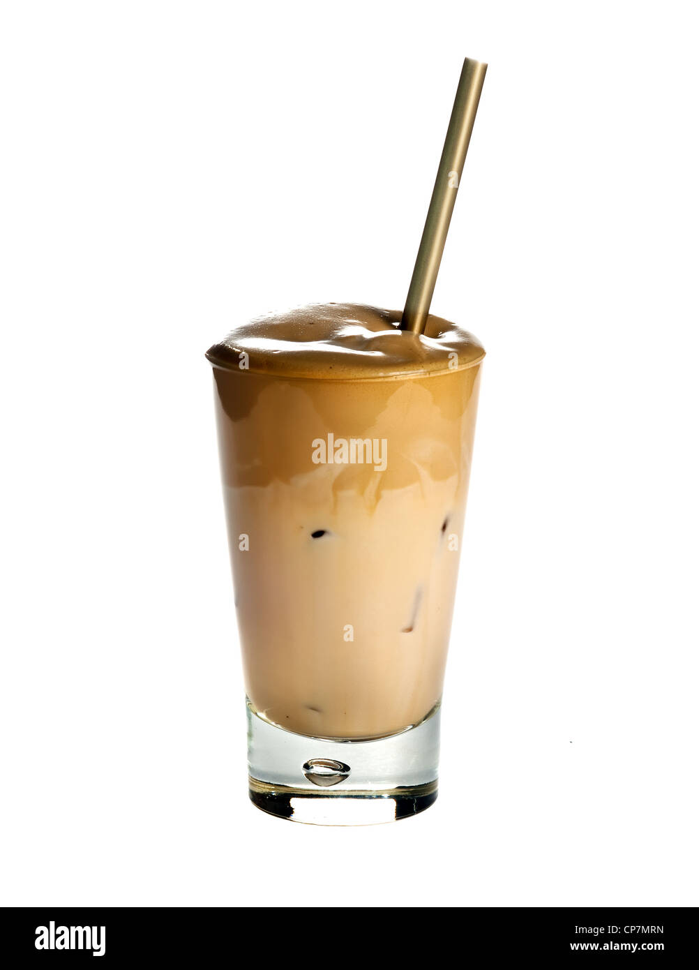White Frappe Coffee isolated on white background Stock Photo - Alamy