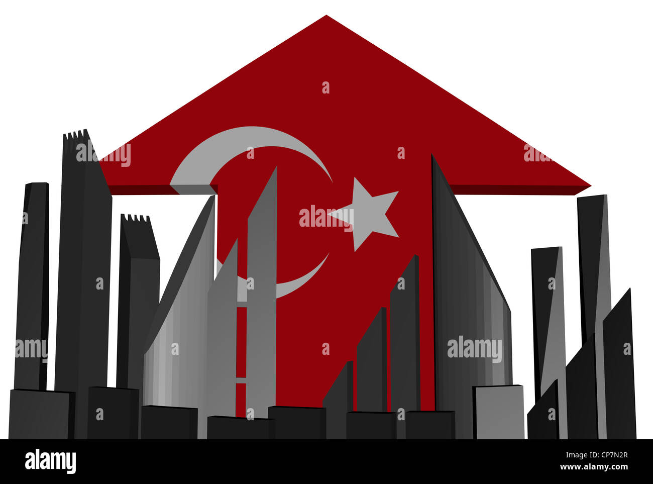 Turkey flag arrow hi-res stock photography and images - Alamy