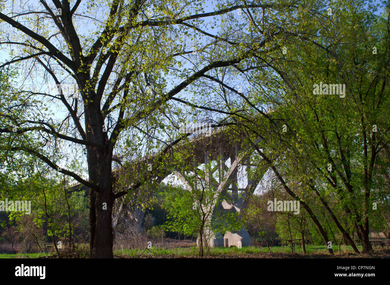 Mendota Bridge Spanning Minnesota River at Fort Snelling State Park ...