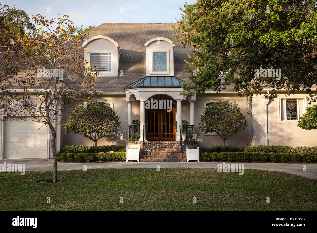 Two Story House Exterior, Tampa, Florida, USA Stock Photo - Alamy