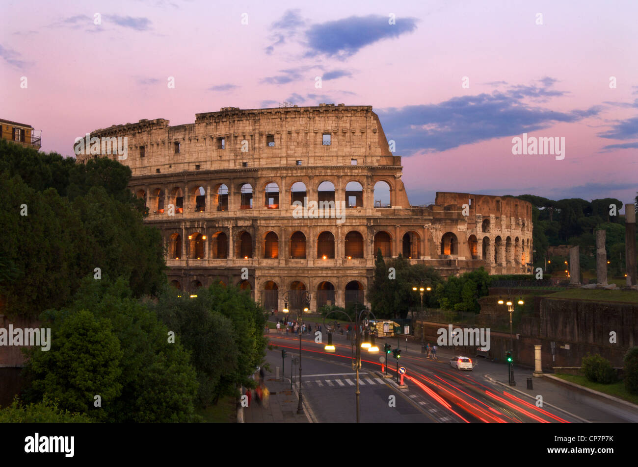The Colosseum, Rome, Italy. Its construction started in 72 under the ...