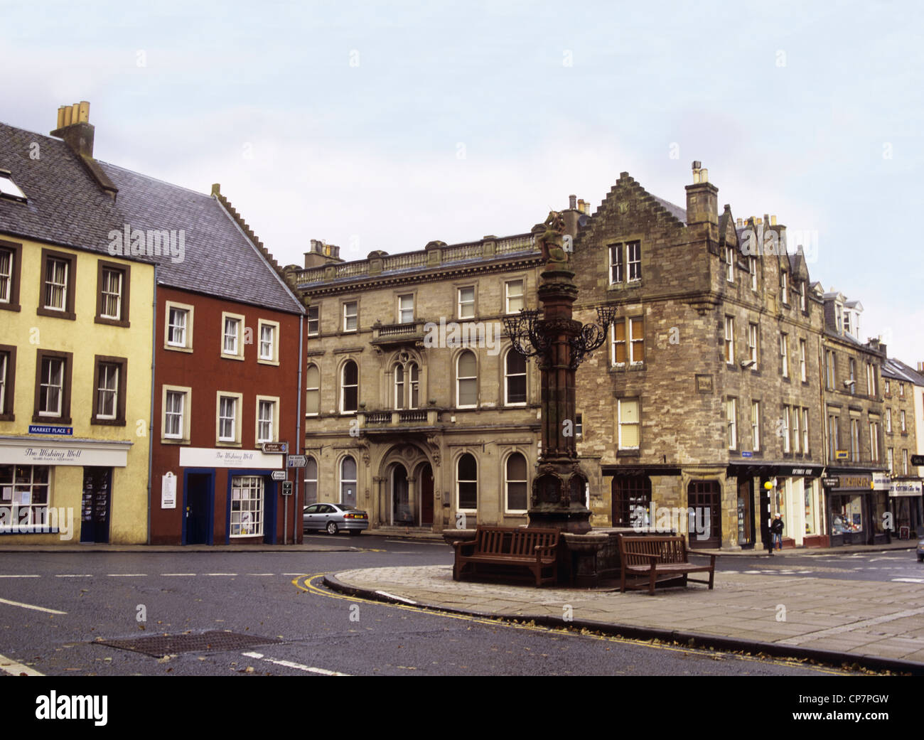 Scottish Borders Market Place in the centre of Jedburgh Stock Photo - Alamy