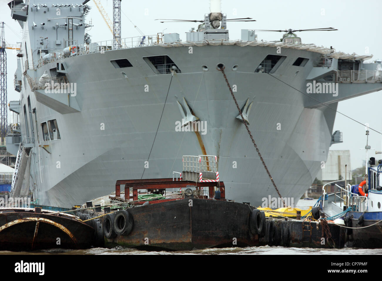 HMS Ocean of the Royal Navy is an amphibious assault ship Stock Photo ...
