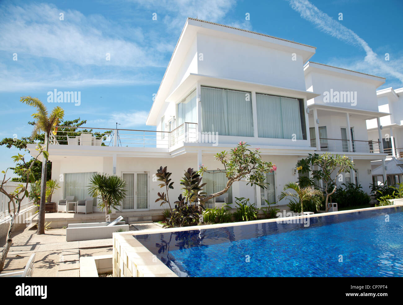 Luxury villa with a swimming pool Stock Photo - Alamy