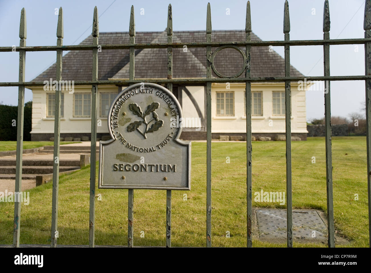 Segontium Roman fort and museum in Caernarfon, North Wales Stock Photo ...