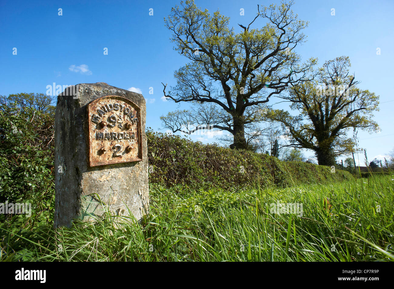 Roadside milestone distance marker hi-res stock photography and images ...