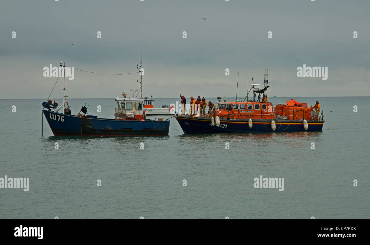 Royal National Lifeboat, Voluntary Worker on exercise near Selsey ...