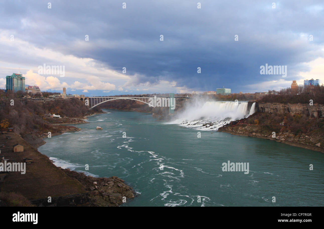Niagara Falls showing the American and Bridal Veil falls from the ...