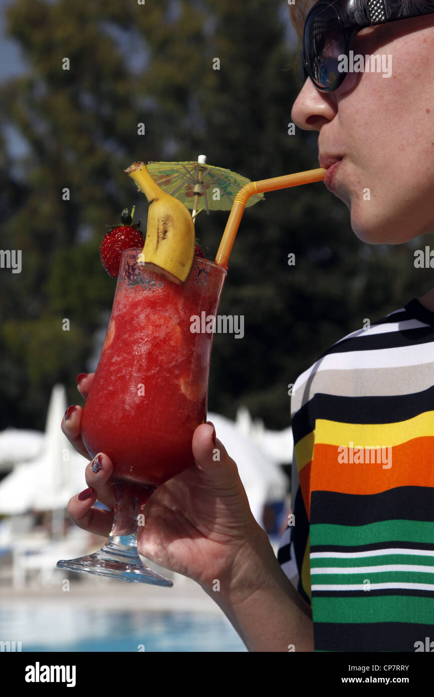 Lady with red parasol hi-res stock photography and images - Alamy