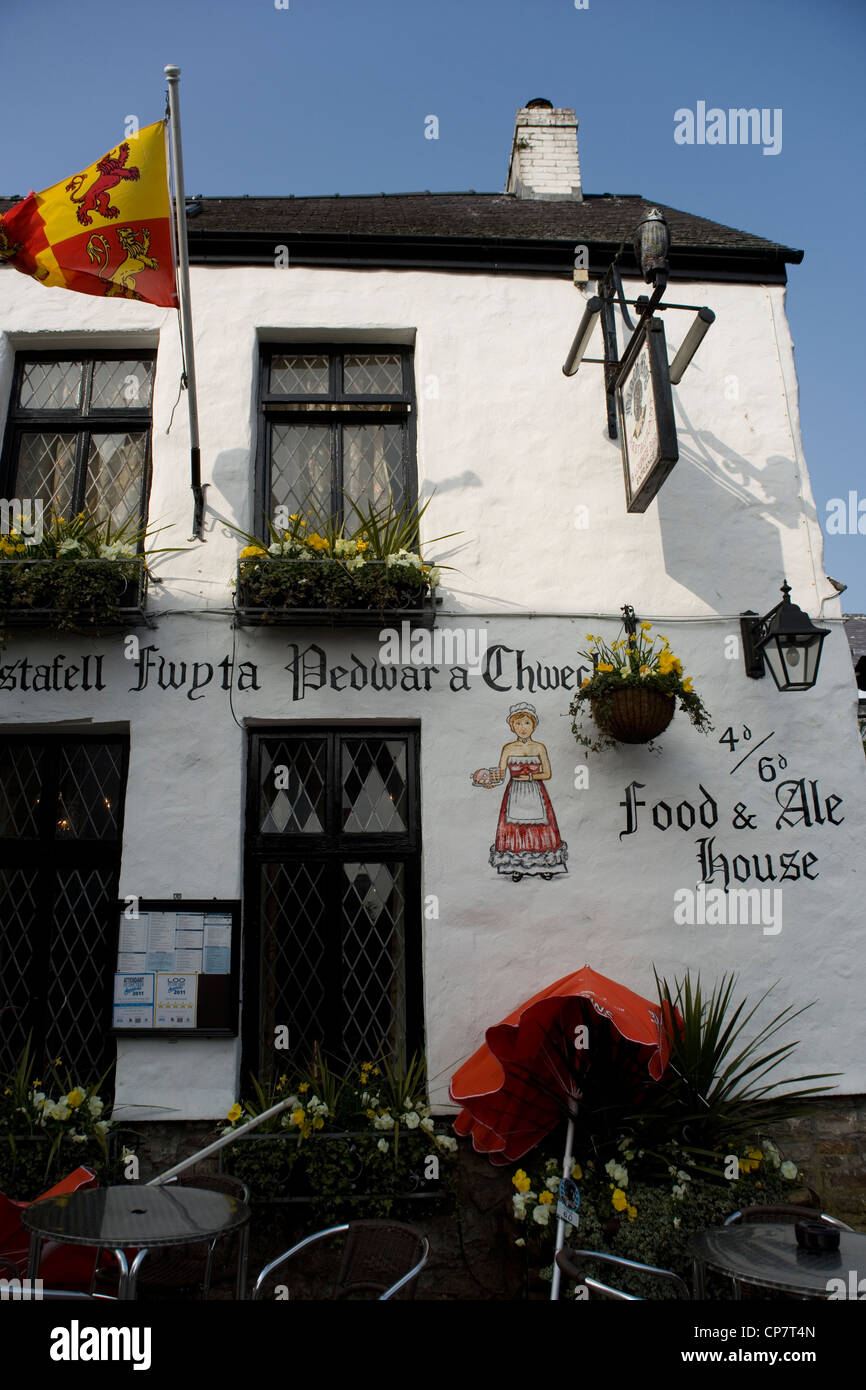 The Black Boy Inn in Caernarfon North Wales Stock Photo - Alamy
