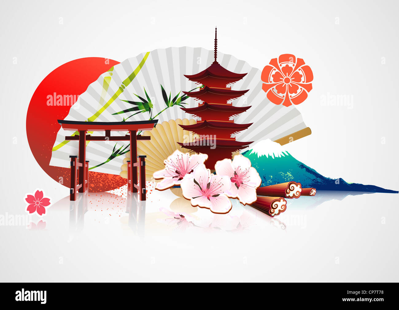 illustration of abstract styled Decorative Traditional Japanese ...
