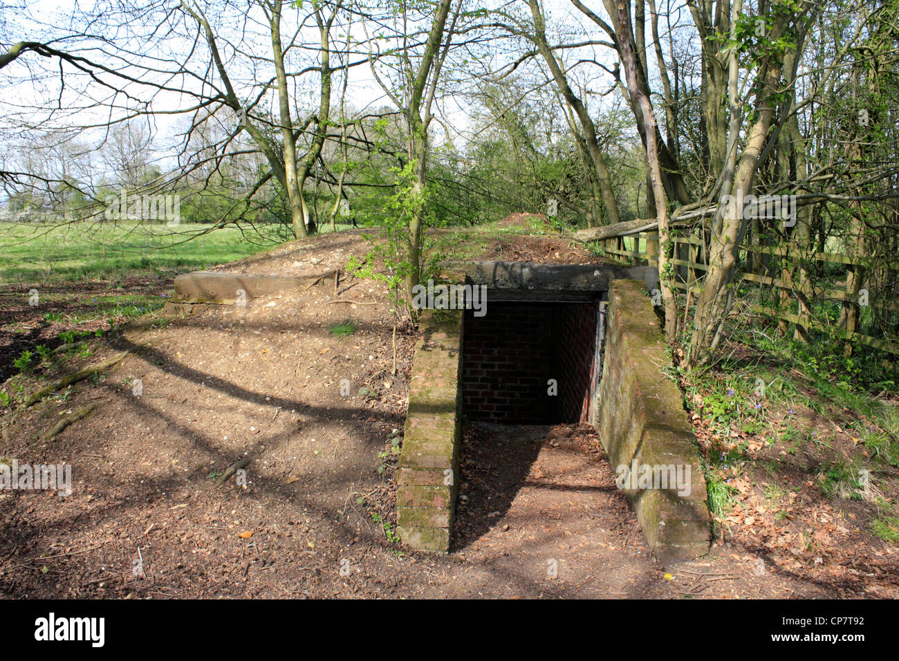Pill Box on the Pilgrims Way at Reigate Hill, part of the North Downs ...