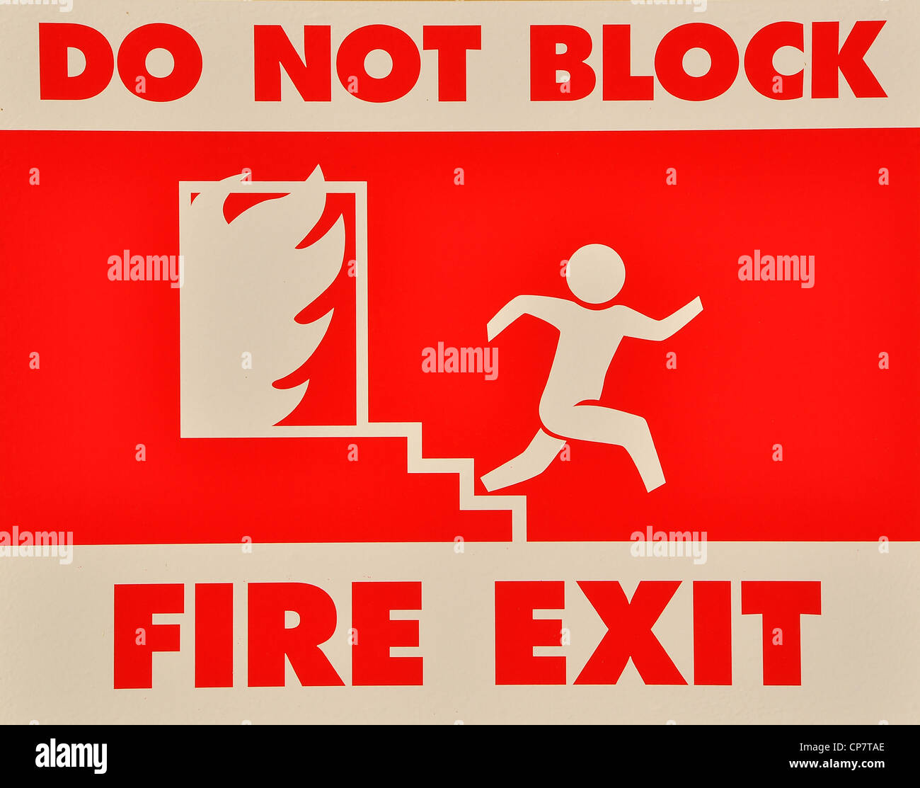 Do not block fire exit sign Stock Photo - Alamy