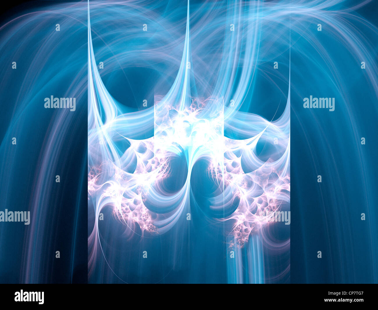 Math visualisation known as cosmic recursive fractal flame Stock Photo ...