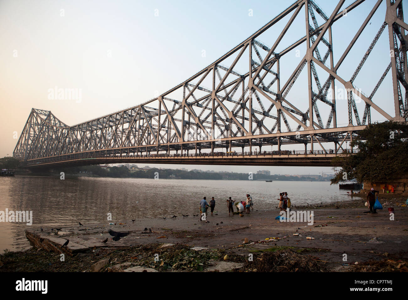 Connector of Kolkata and Howrah over Hoogly River, Howrah Bridge, Raja ...