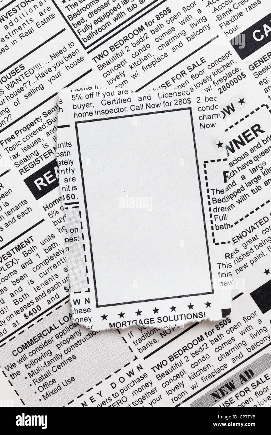 Newspaper Want Ad Template