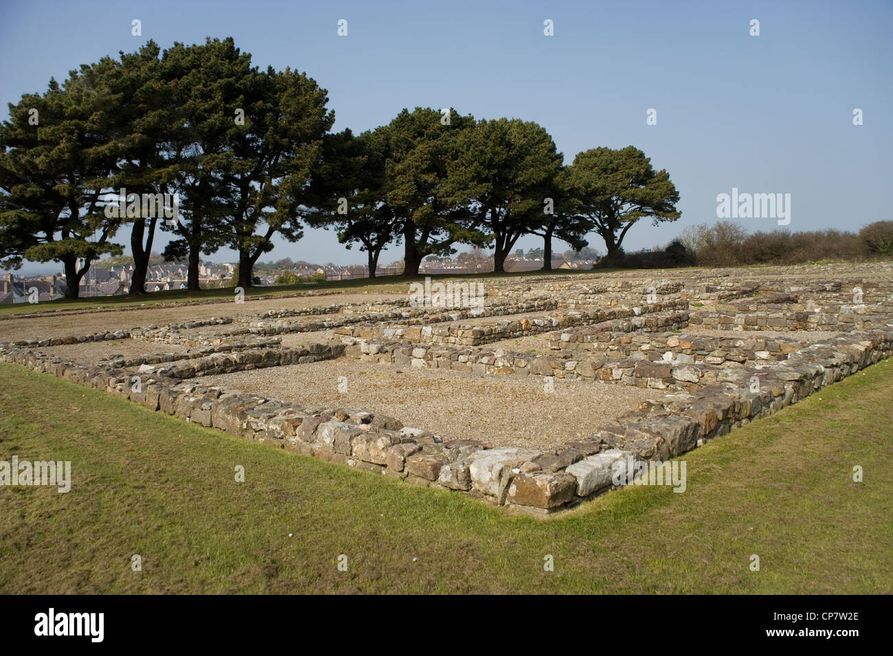 Segontium Roman fort in Caernarfon, North Wales Stock Photo - Alamy