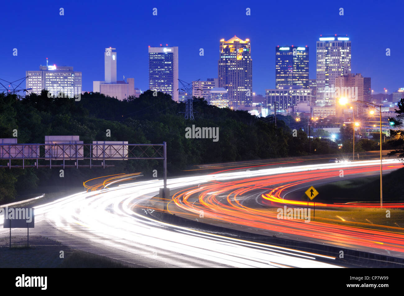 Skyline of Birmingham, Alabama from above Interstate 65 Stock Photo - Alamy