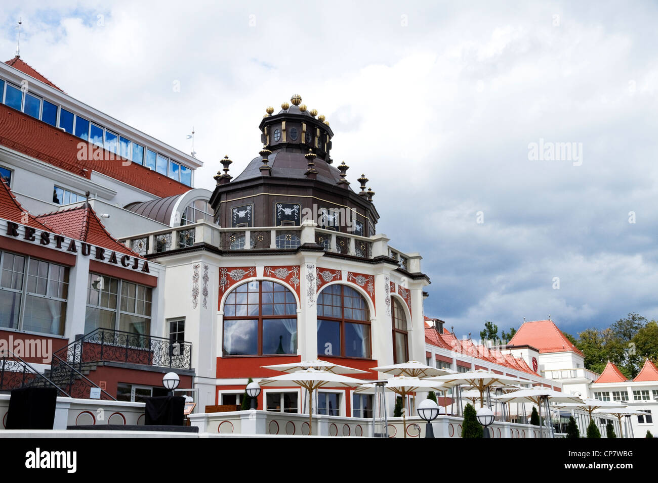 The recently restored elegant Resort House in the Baltic town of Sopot ...