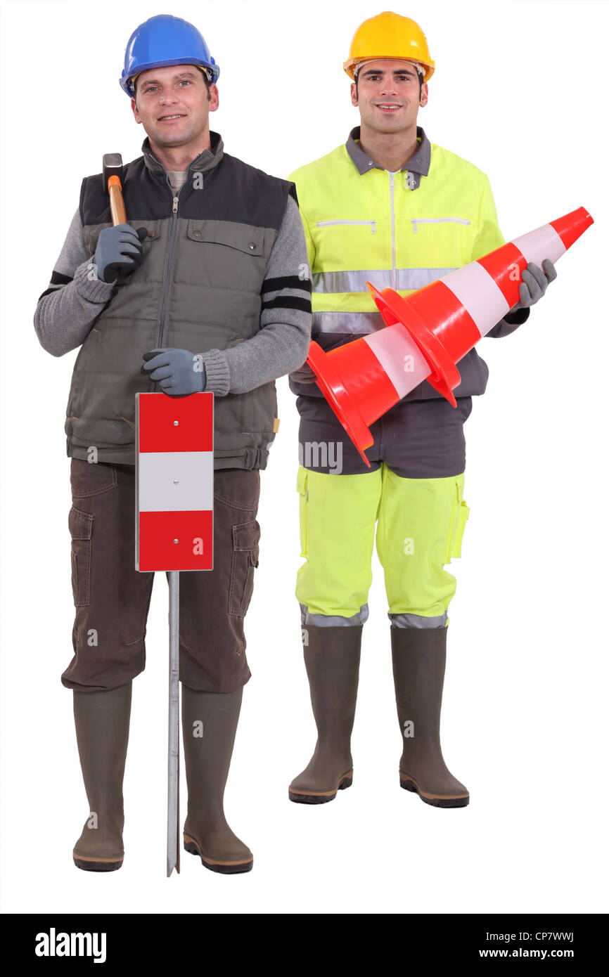 Construction workers laughing together hi-res stock photography and ...
