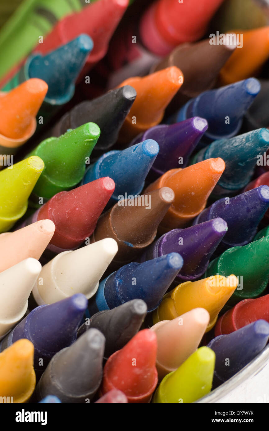 colorful Crayon close up shot Stock Photo - Alamy