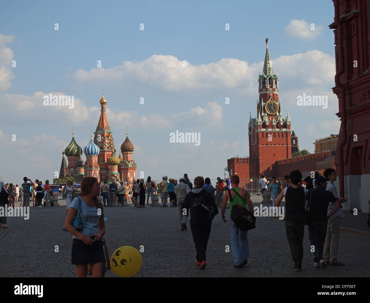 Red Square in Moscow, Russia, the Saint Basil's Cathedral and the ...