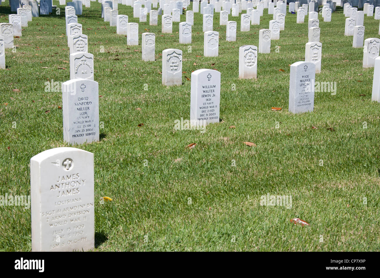 Louisiana, Baton Rouge. National Cemetery, established in 1867 Stock ...