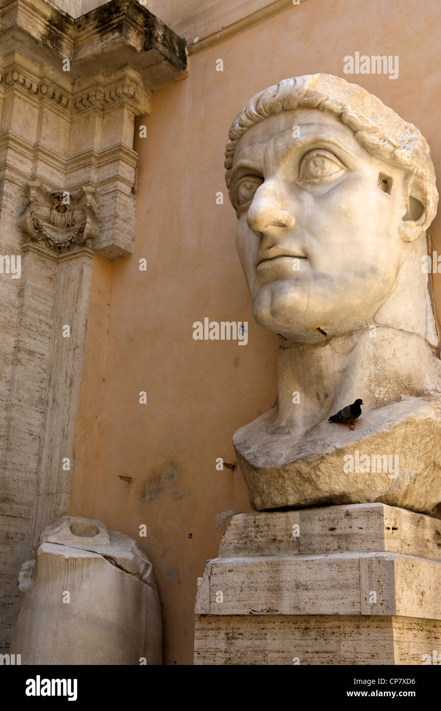 Ancient sculptures inside the Capitoline Museum, Campidoglio, Rome ...