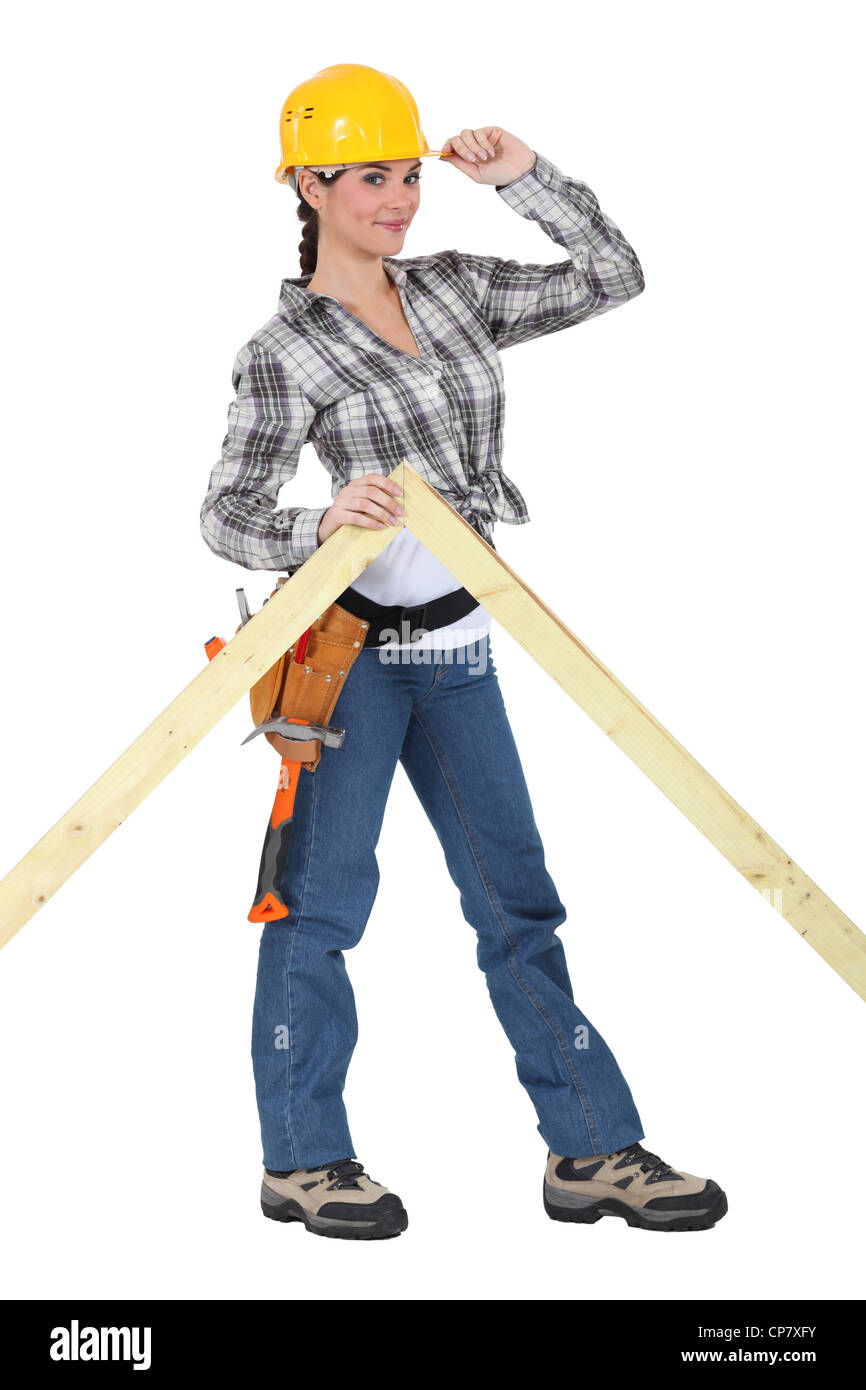 Female carpenter Stock Photo - Alamy