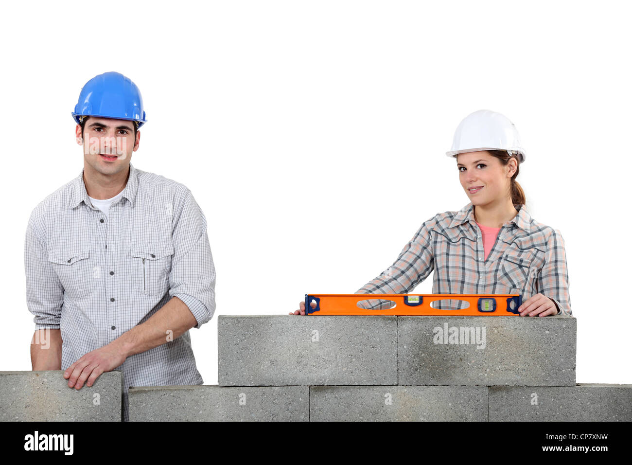 A team of bricklayers Stock Photo - Alamy