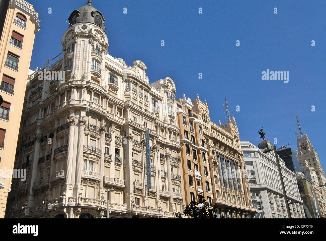 Baroque buildings Gran Via Madrid Spain Stock Photo - Alamy
