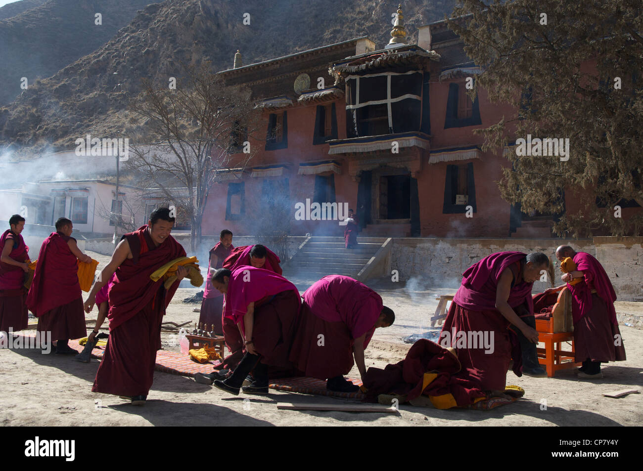 Labrang Monastery during Tibetan New Year celebrations, Gansu Province ...