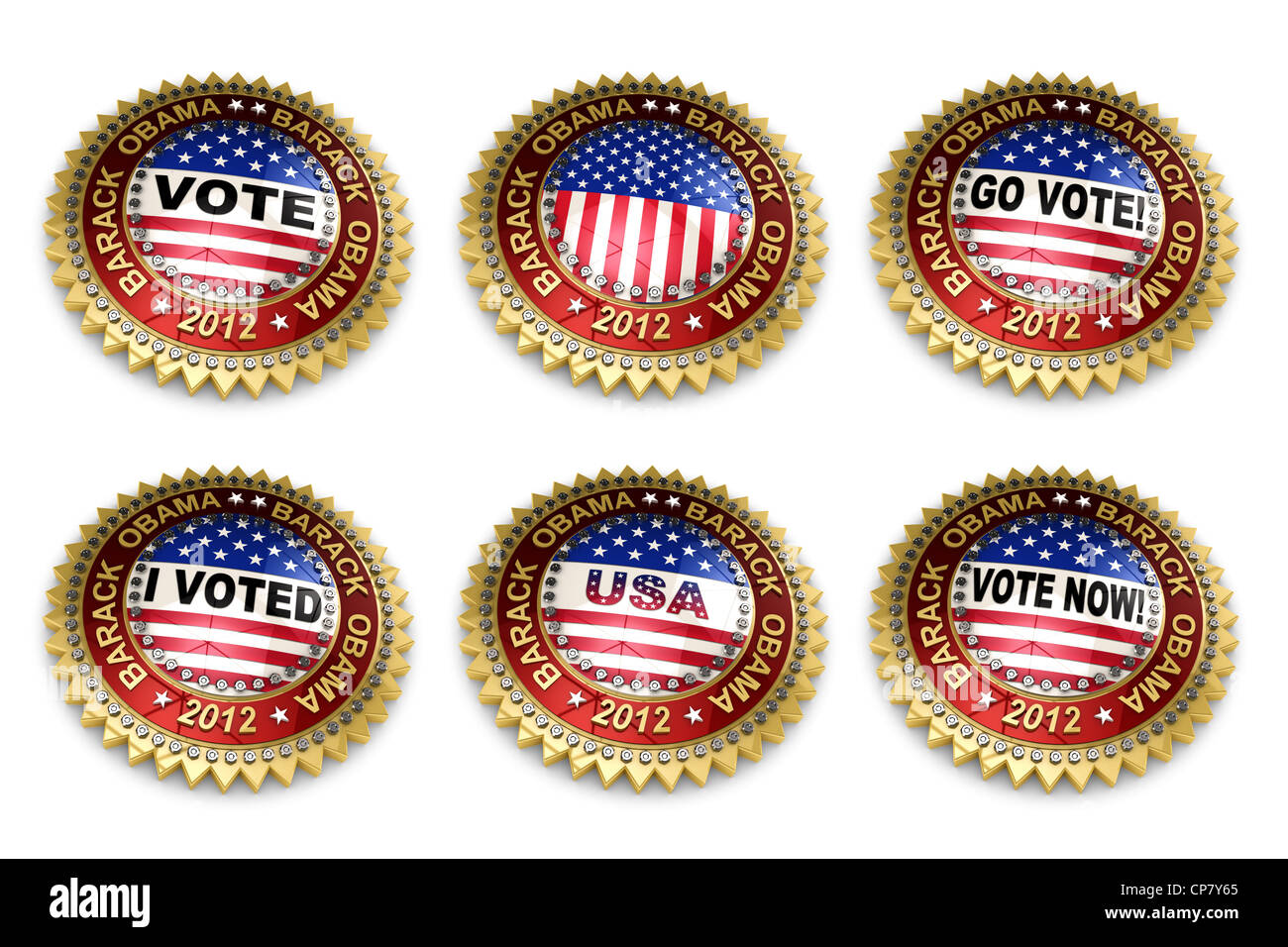 Barack Obama 2012 US presidential election buttons Stock Photo - Alamy