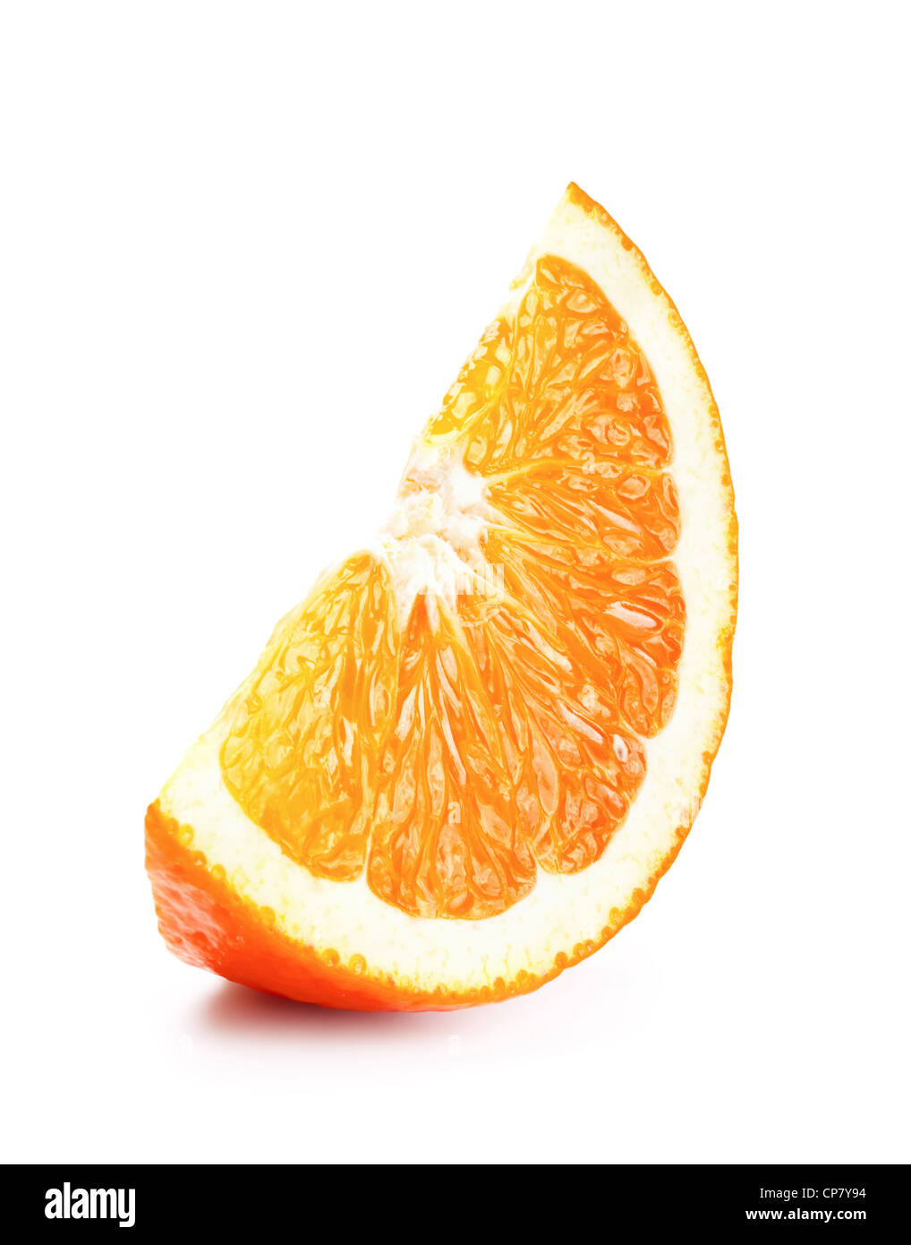 Fresh ripe orange slice isolated on white background Stock Photo - Alamy