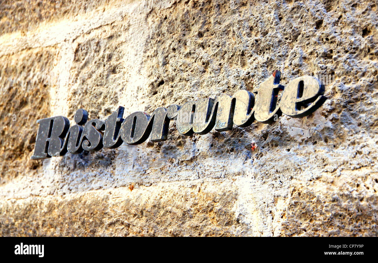 Italian Restaurant Sign Stock Photo - Alamy
