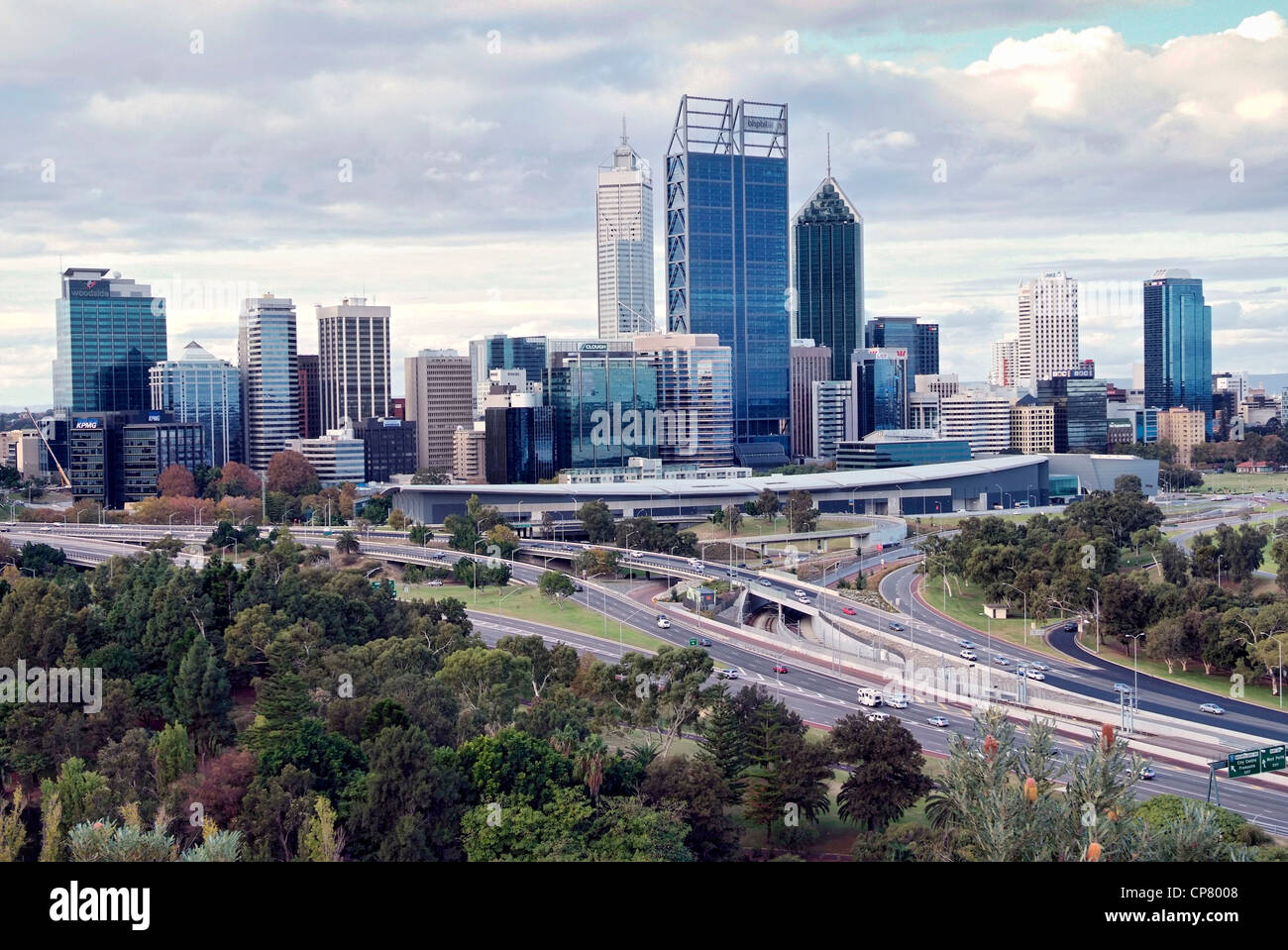 AUSTRALIA Western Australia Perth skyline. Central Business District ...