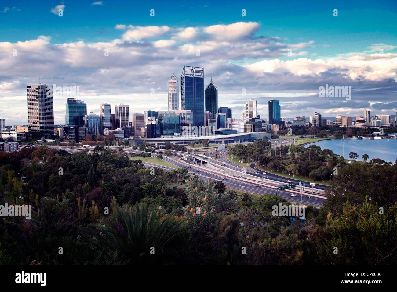 AUSTRALIA Western Australia Perth skyline. Central Business District ...