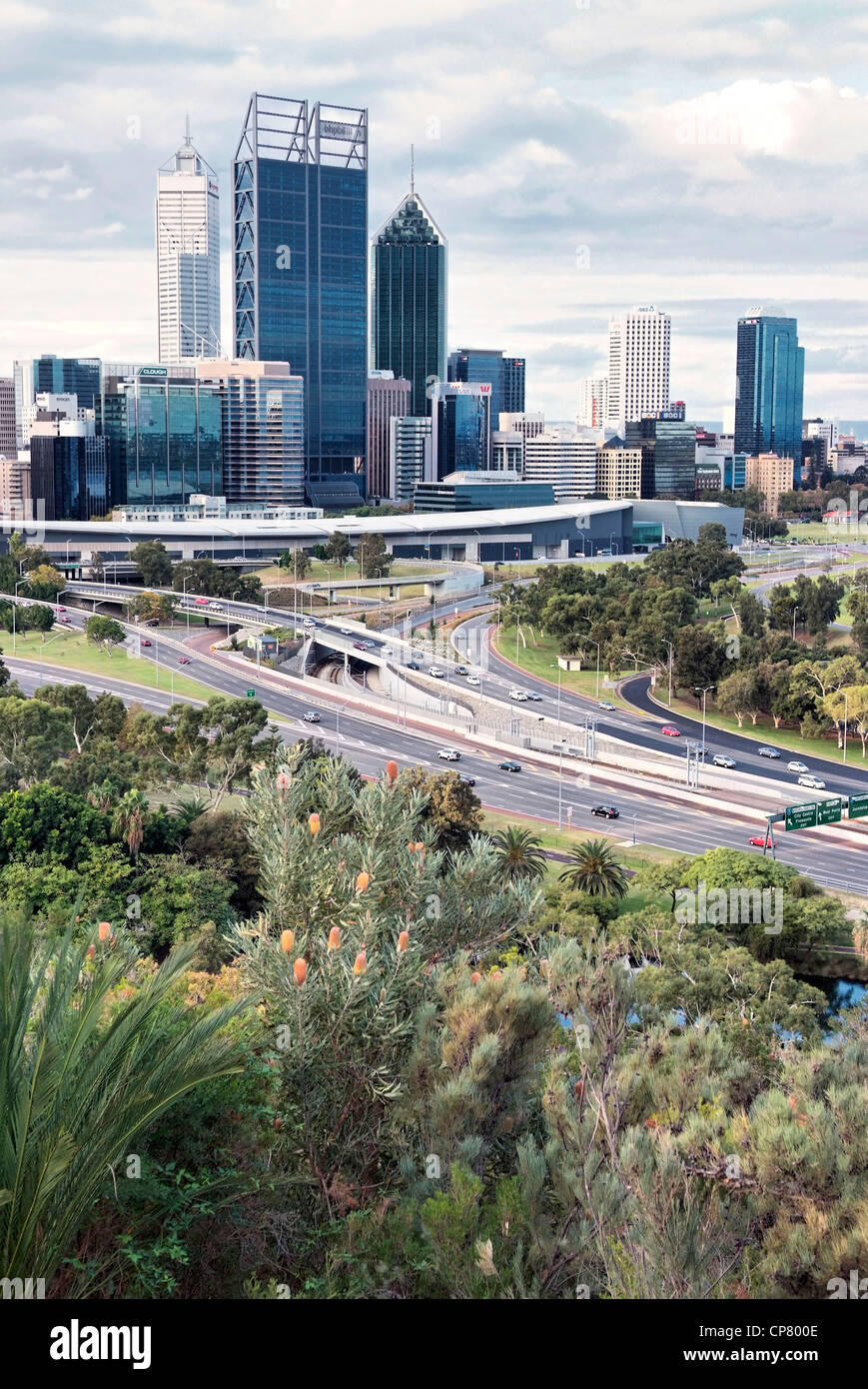 AUSTRALIA Western Australia Perth skyline. Central Business District ...