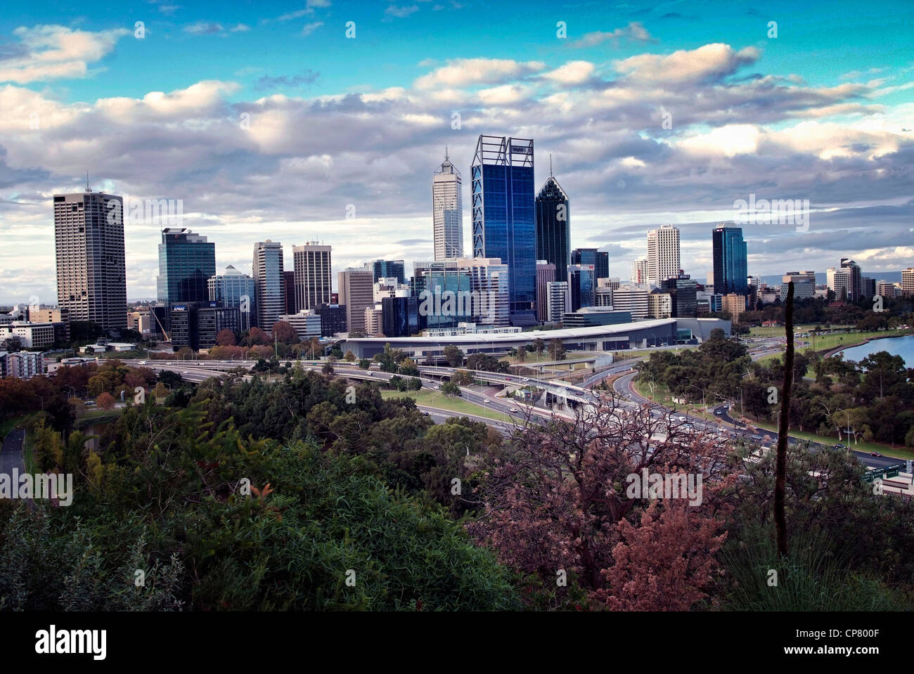AUSTRALIA Western Australia Perth skyline. Central Business District ...