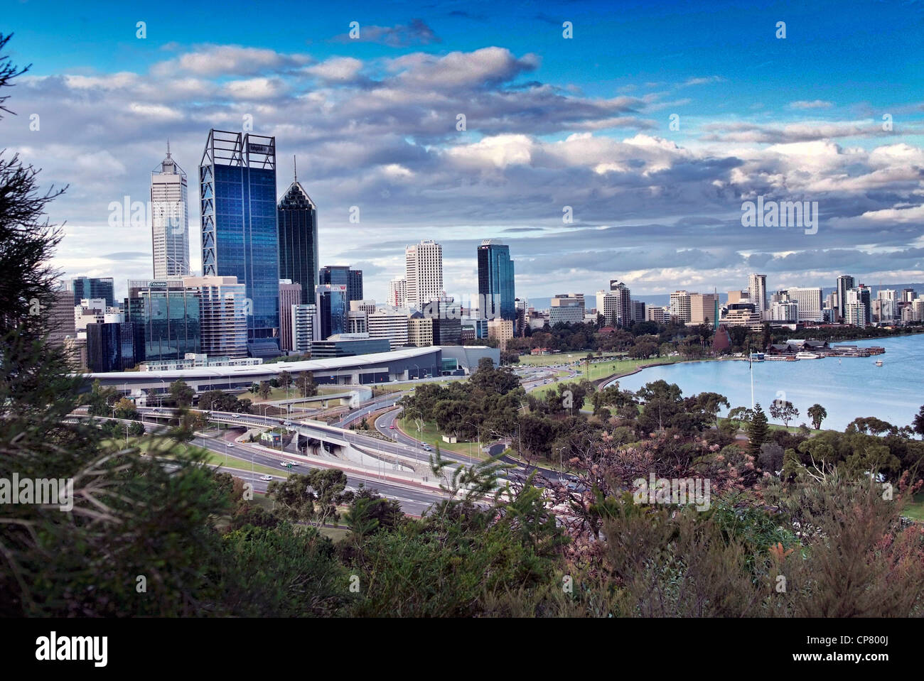 AUSTRALIA Western Australia Perth skyline. Central Business District ...