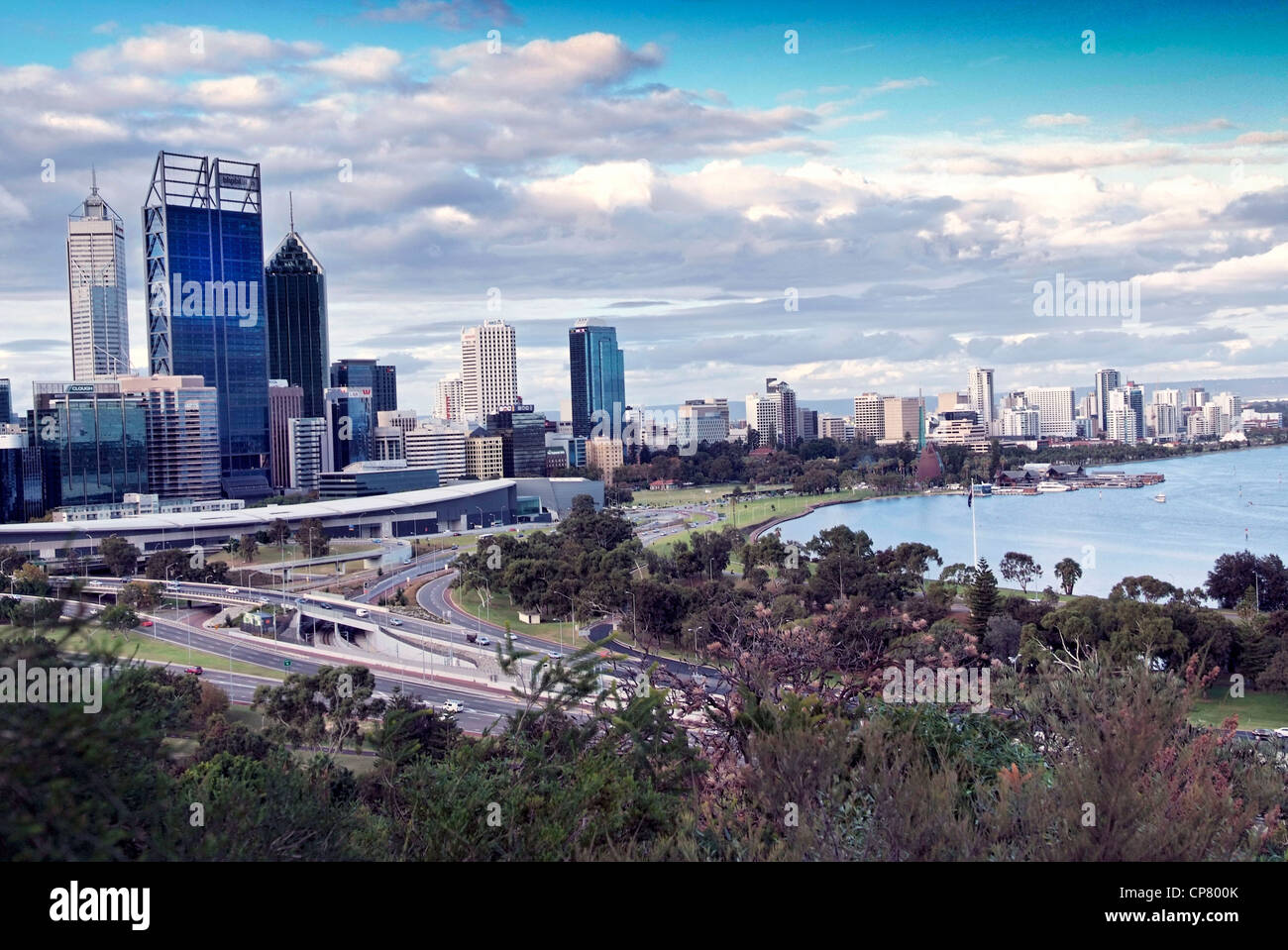 AUSTRALIA Western Australia Perth skyline. Central Business District ...