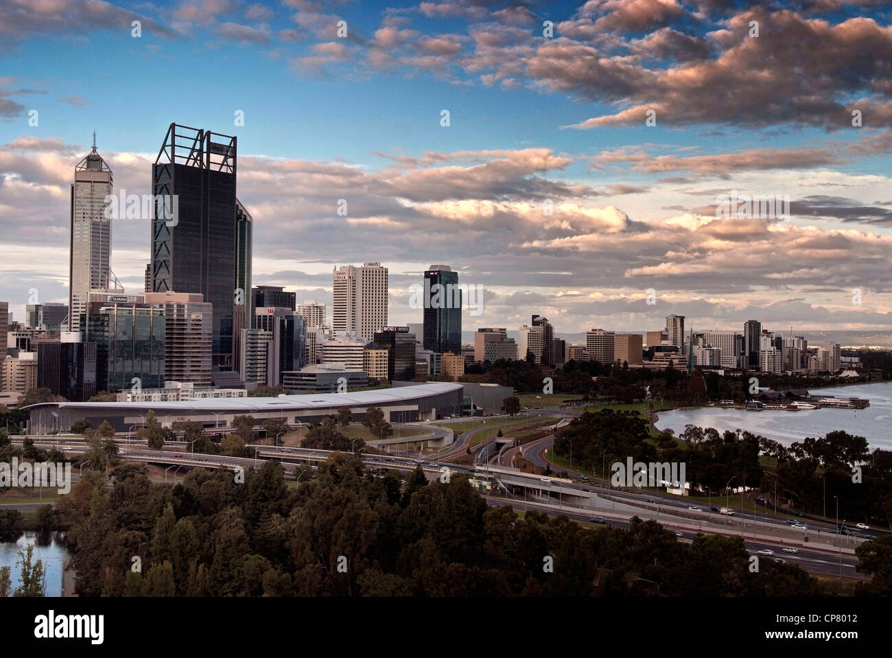 AUSTRALIA Western Australia Perth skyline. Central Business District ...
