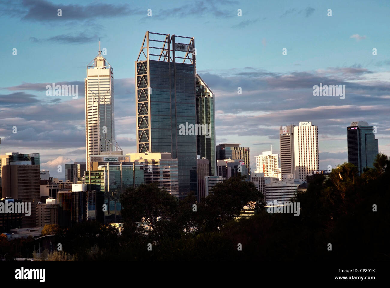 AUSTRALIA Western Australia Perth skyline. Central Business District ...