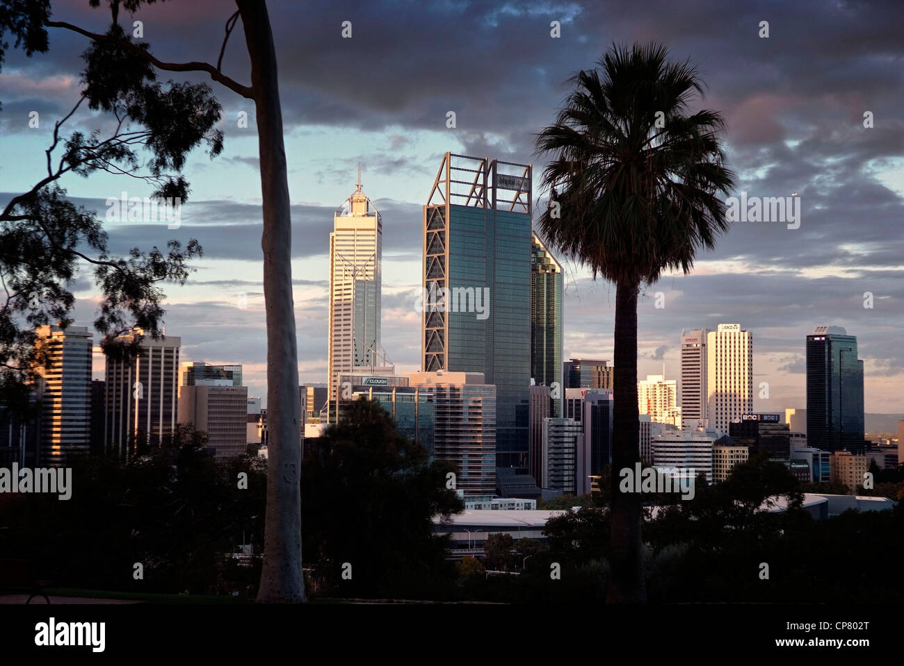 AUSTRALIA Western Australia Perth skyline. Central Business District ...