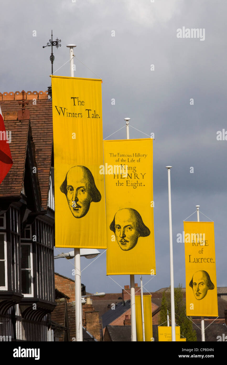 The Theatre flags for the Shakespeare birthday celebration in Stratford ...