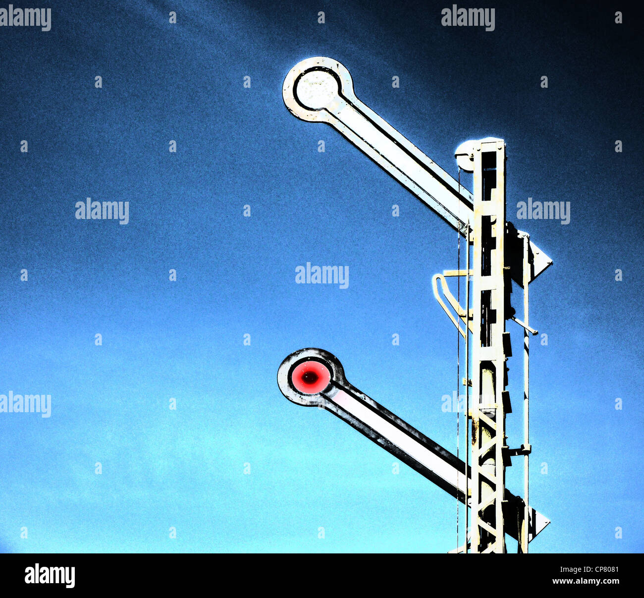 Train stop signal hi-res stock photography and images - Alamy