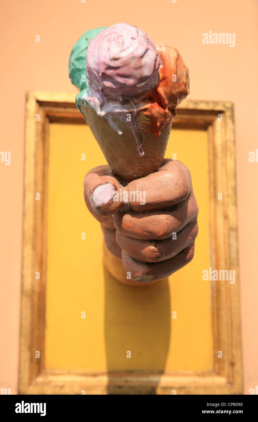 Ice cream sign Stock Photo - Alamy