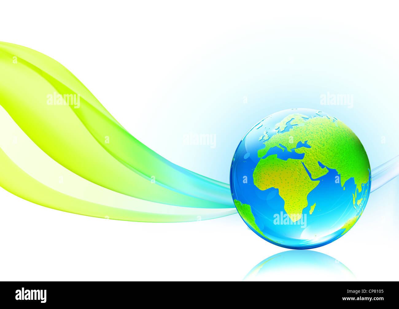 illustration of abstract background with glossy earth globe Stock Photo ...