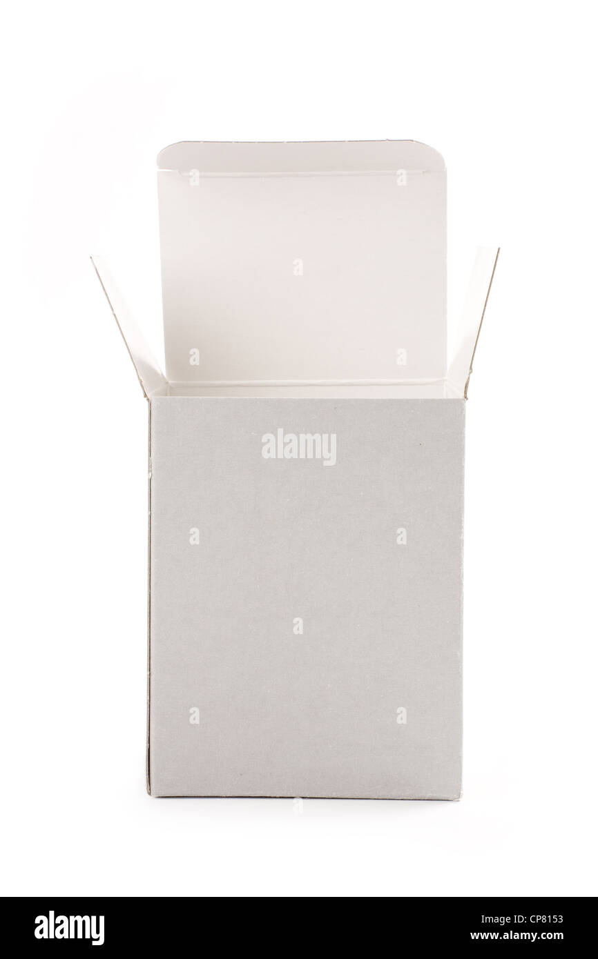 an open box with white background Stock Photo - Alamy