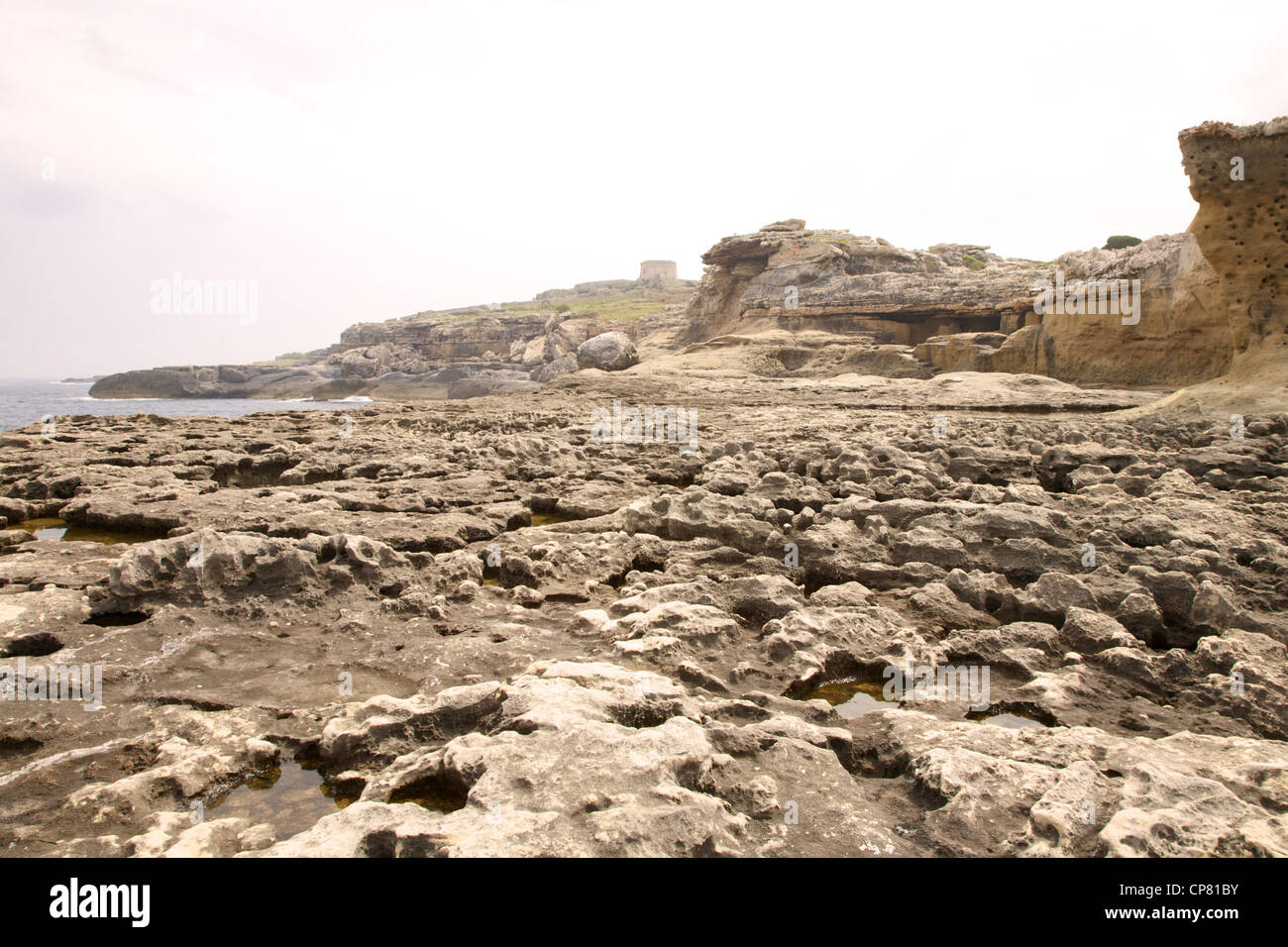 rock seaside at Menorca island in Spain Stock Photo - Alamy